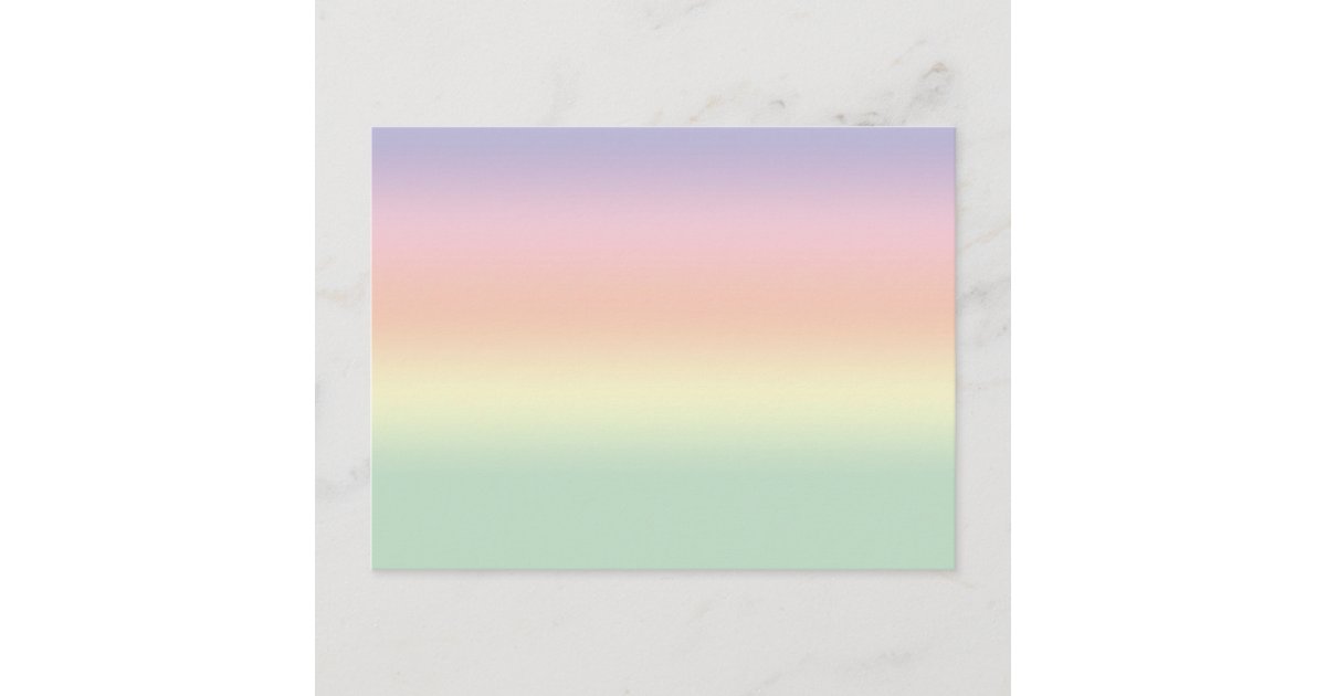 Pastel Colour Rainbow Postcard | Zazzle