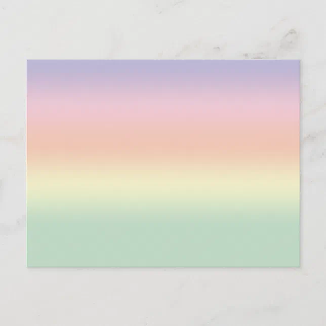 Pastel Colour Rainbow Postcard | Zazzle