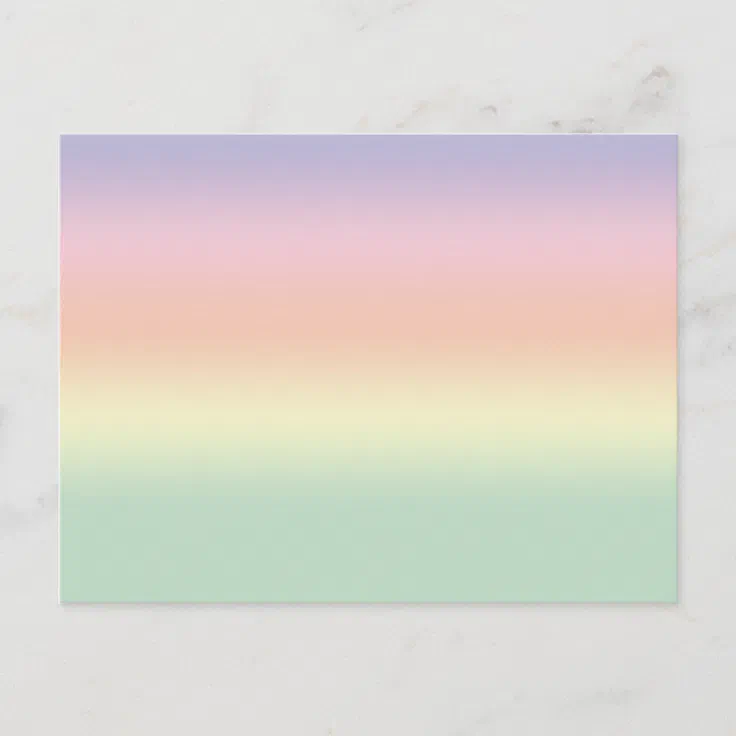 Pastel Colour Rainbow Postcard | Zazzle