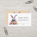 Pastel Easter Bunny and Eggs Diaper Raffle Business Card | Zazzle