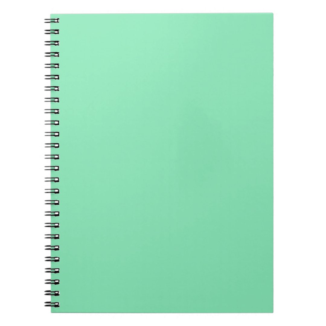 Pastel Mint Green Notebook | Zazzle