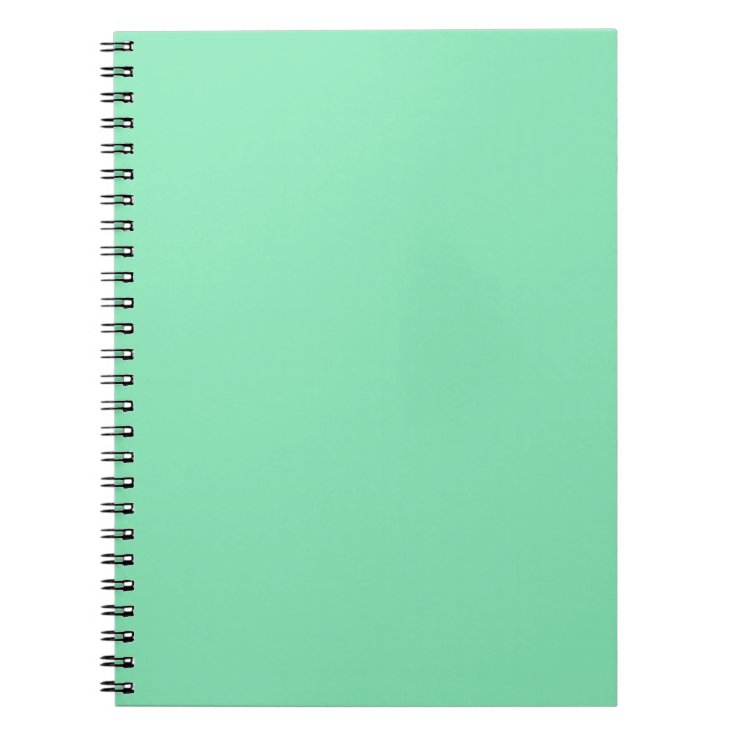 Pastel Mint Green Notebook | Zazzle