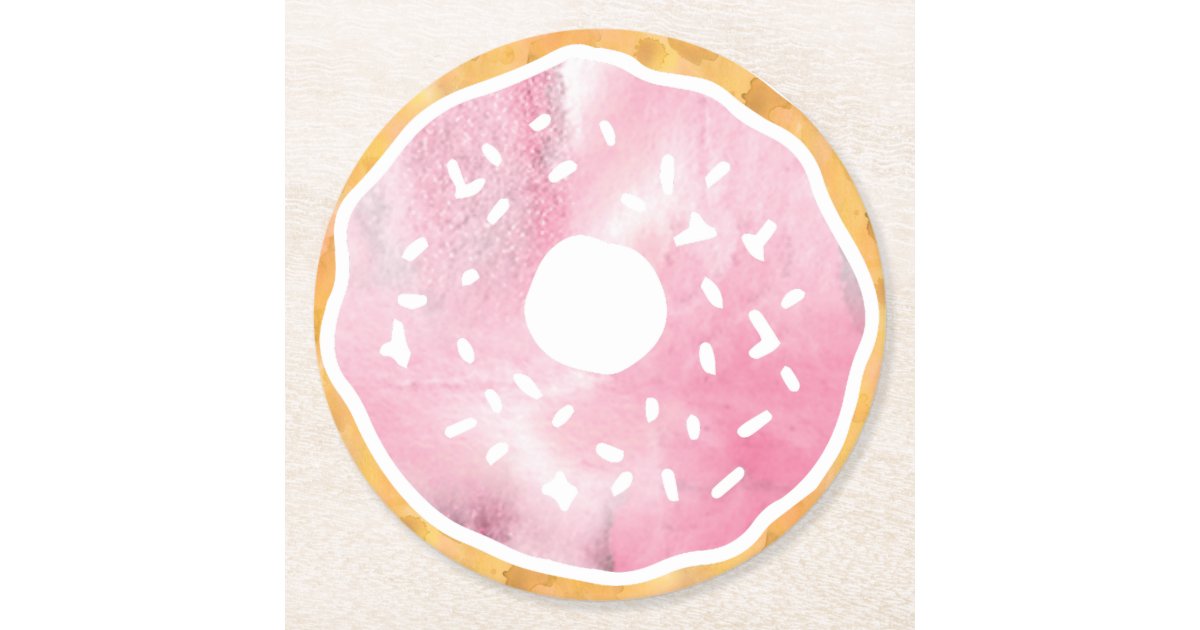 Pastel Pink Doughnut Coasters | Zazzle