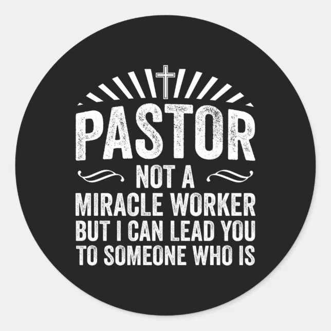 Pastor For Christian Church Appreciation Classic Round Sticker | Zazzle