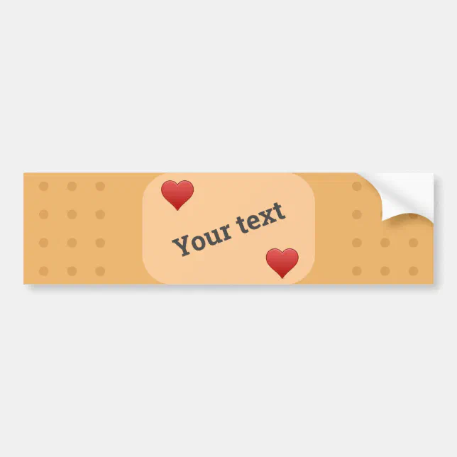 Patch bandaid plaster scratch blemish hiding bumper sticker | Zazzle