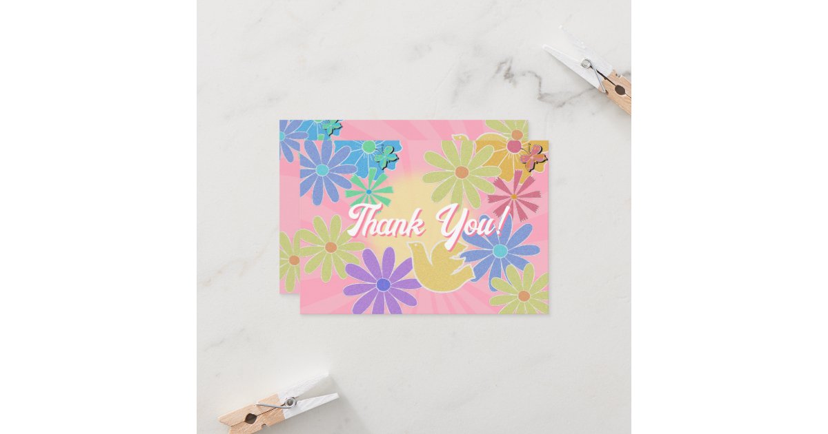 Patch Letter Birthday Party Retro Preppy Thank You Invitation | Zazzle