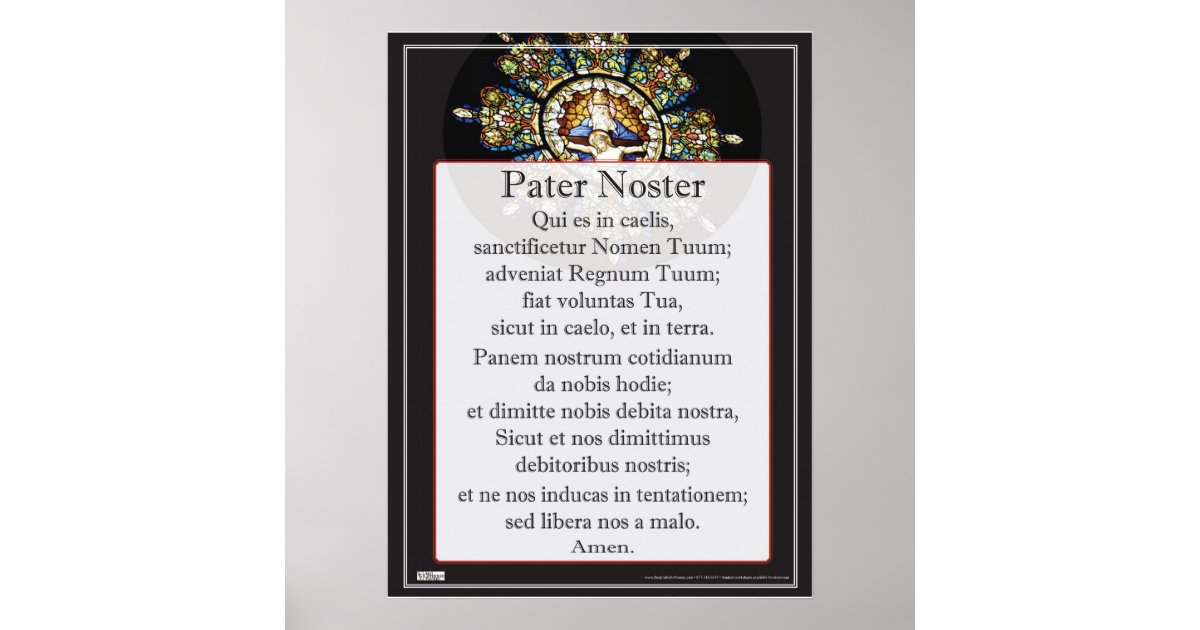 Pater Noster Poster | Zazzle