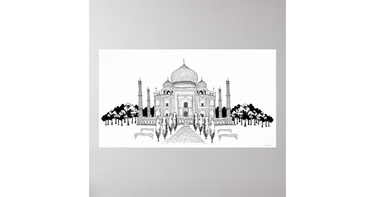 Pathway by Taj Mahal Poster | Zazzle