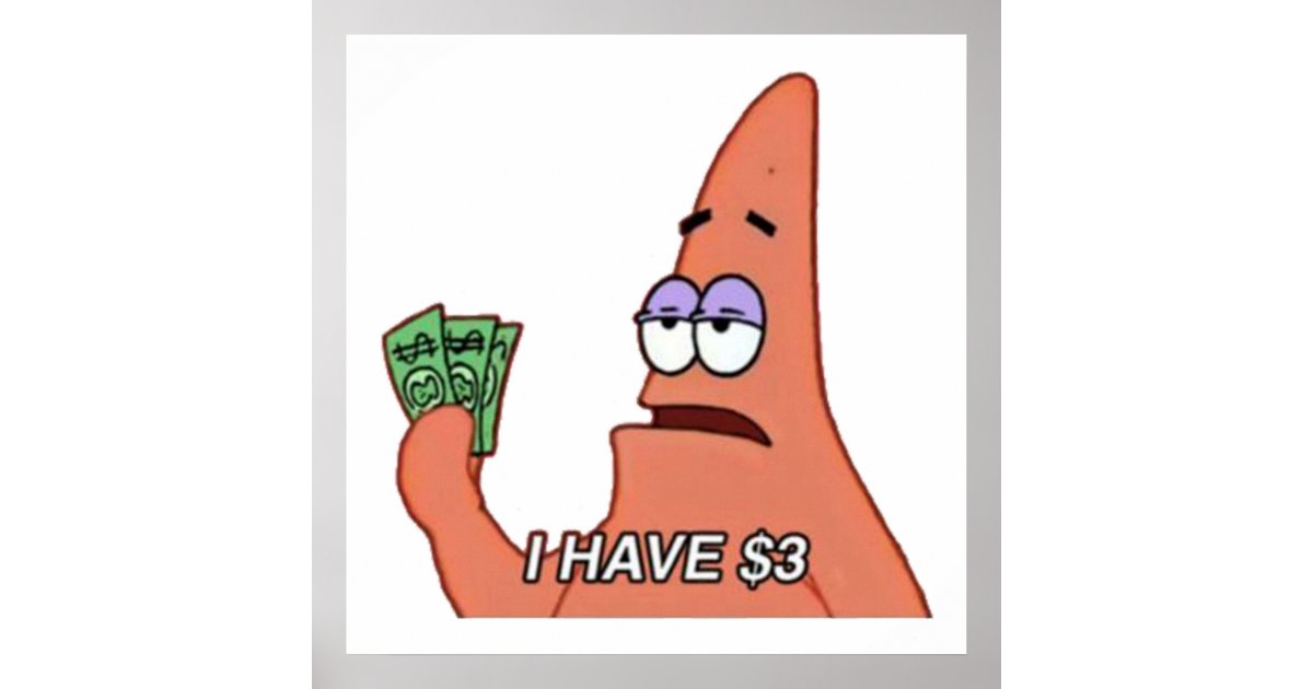 patrick star meme poster | Zazzle