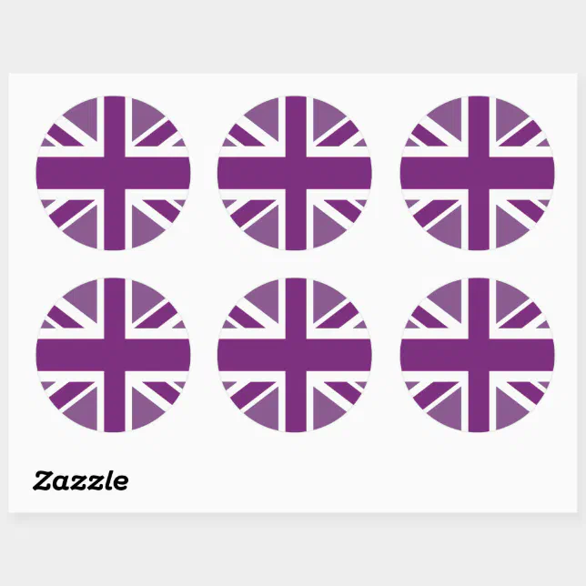Patriotic British Union Jack Flag Classic Round Sticker | Zazzle