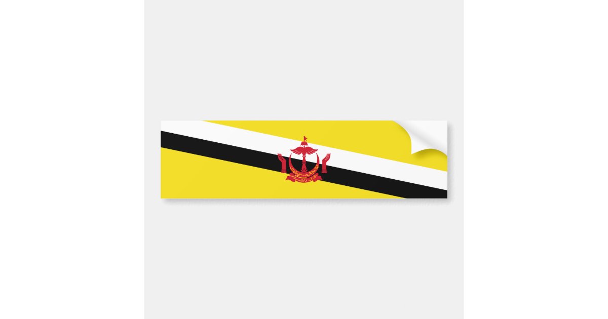 Patriotic Brunei Flag Bumper Sticker | Zazzle