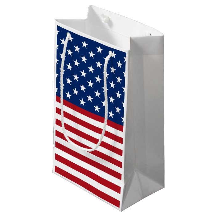 Patriotic Flag pattern small gift bag | Zazzle.co.uk