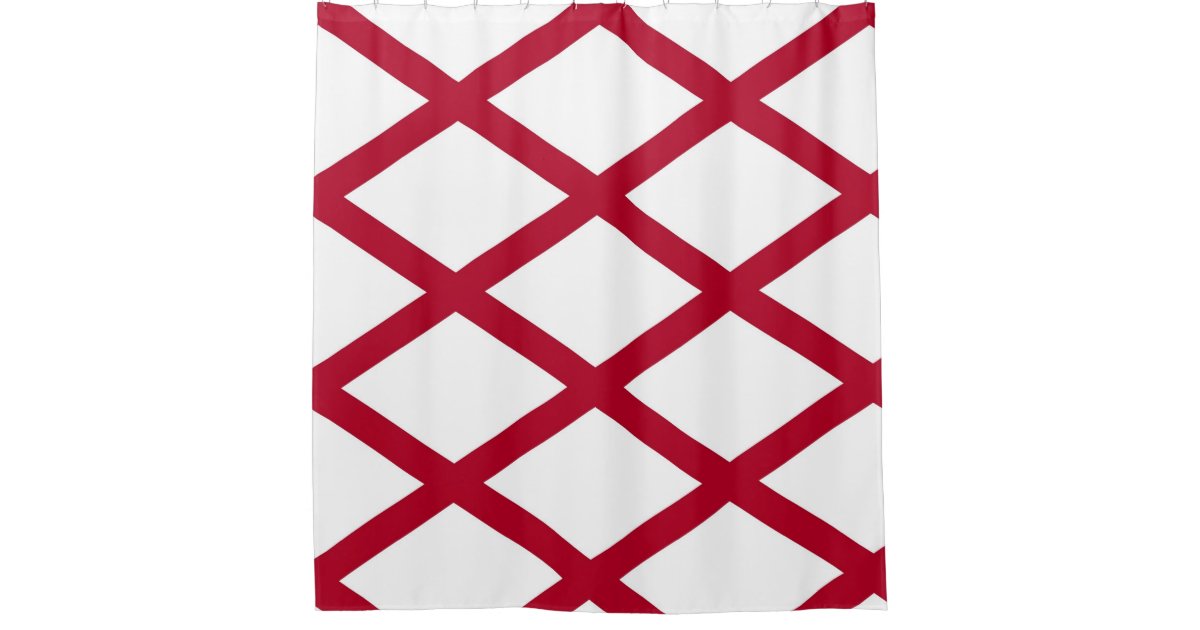 Patriotic Shower Curtain with Flag of Alabama, USA | Zazzle