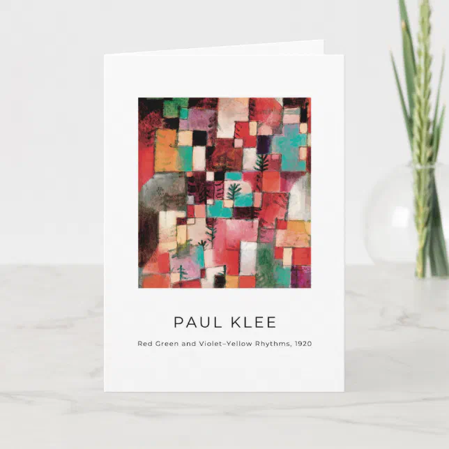 Paul Klee, Red Green and Violet-Yellow - Fine Art Card | Zazzle