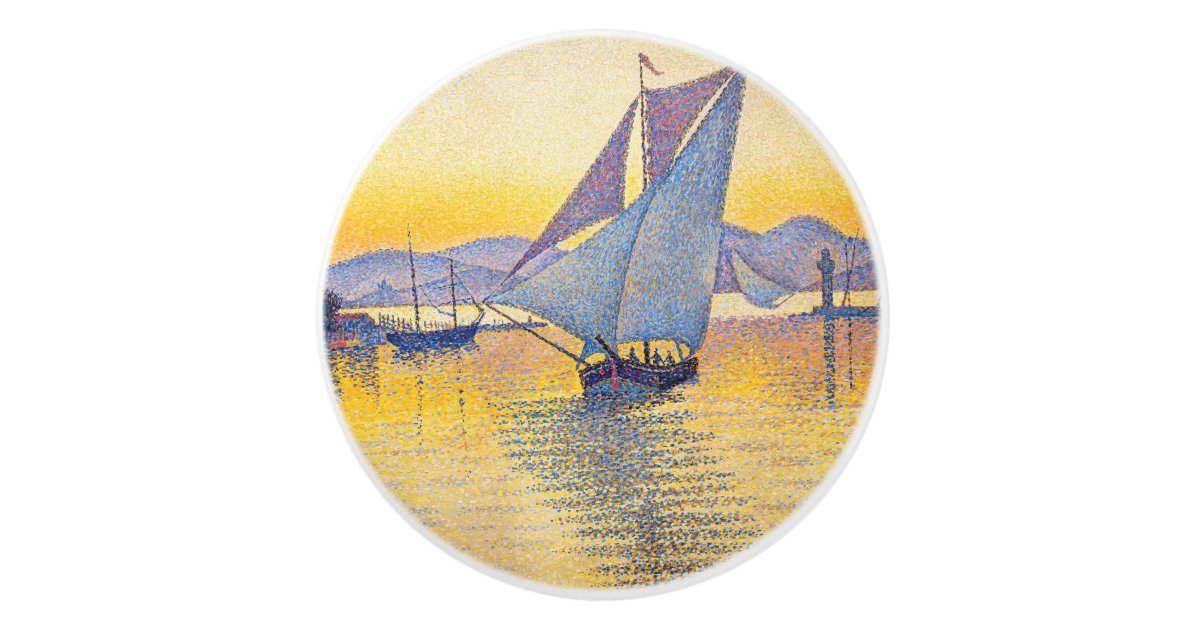 Paul Signac - The Port at Sunset, Opus 236 Ceramic Knob | Zazzle