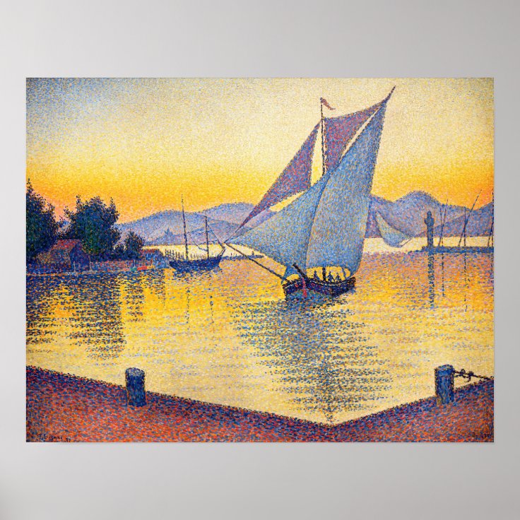 Paul Signac - The Port at Sunset, Opus 236 Poster | Zazzle