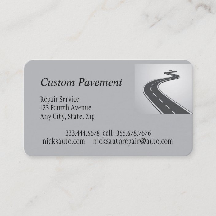 Paving, Asphalt, Roads Business Cards | Zazzle.co.uk