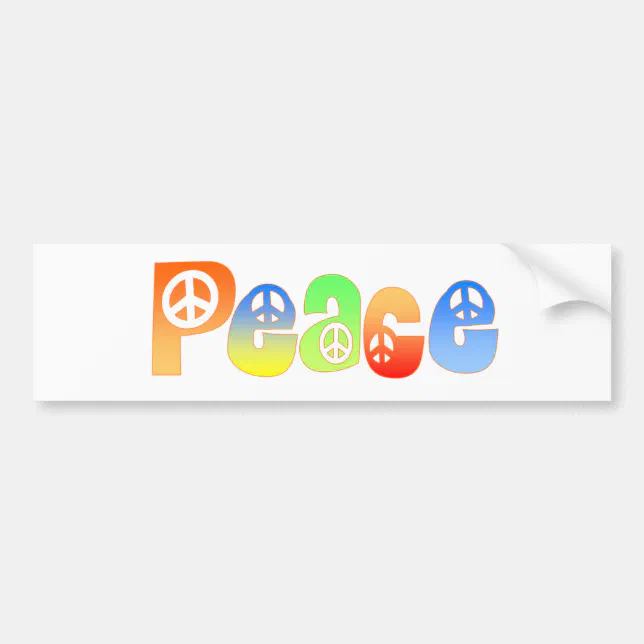 Peace Bumper Sticker | Zazzle