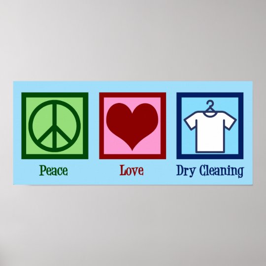 Peace Love Dry Cleaning Poster | Zazzle.co.uk