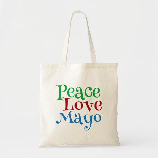 Peace Love Mayonnaise Funny Mayo Tote Bag | Zazzle.co.uk