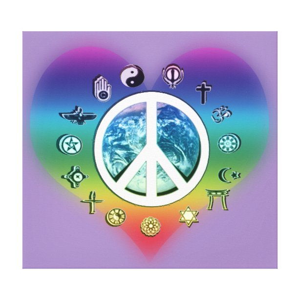 Rainbow Peace Sign Art & Wall Décor | Zazzle.co.uk