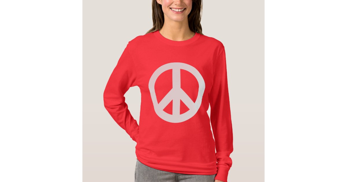 Peace Sign White T-Shirt | Zazzle