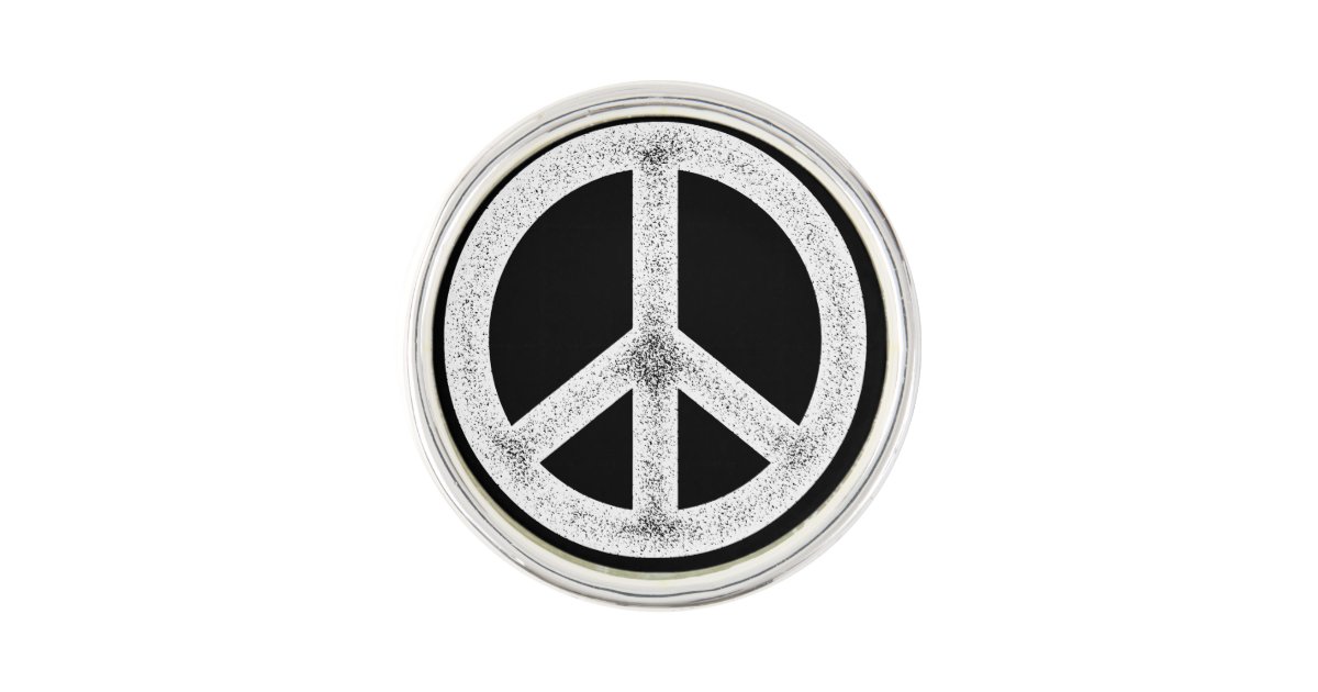 Peace Symbol Lapel Pin | Zazzle