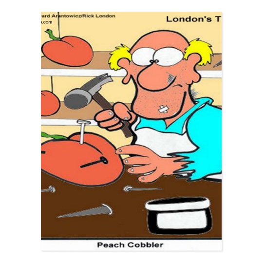 Peach Cobbler Funny LTCartoons Postcard | Zazzle.co.uk