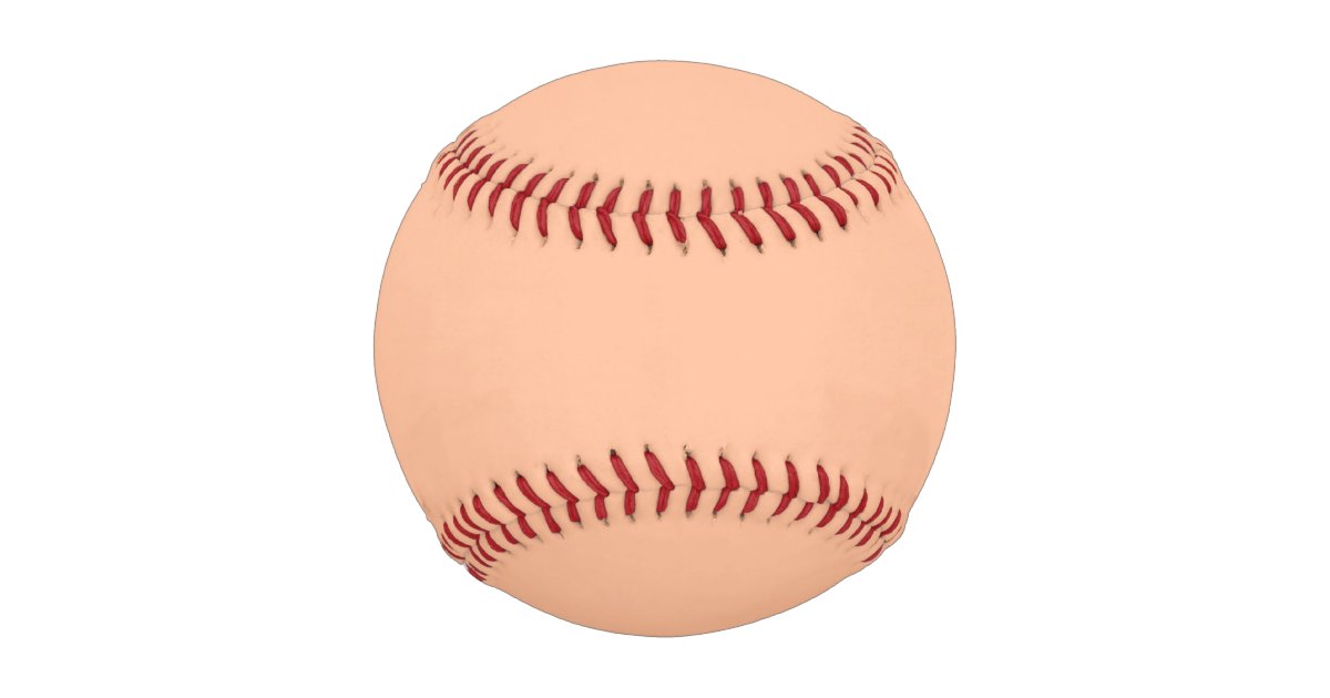 Peach Fuzz Solid Colour Baseball | Zazzle