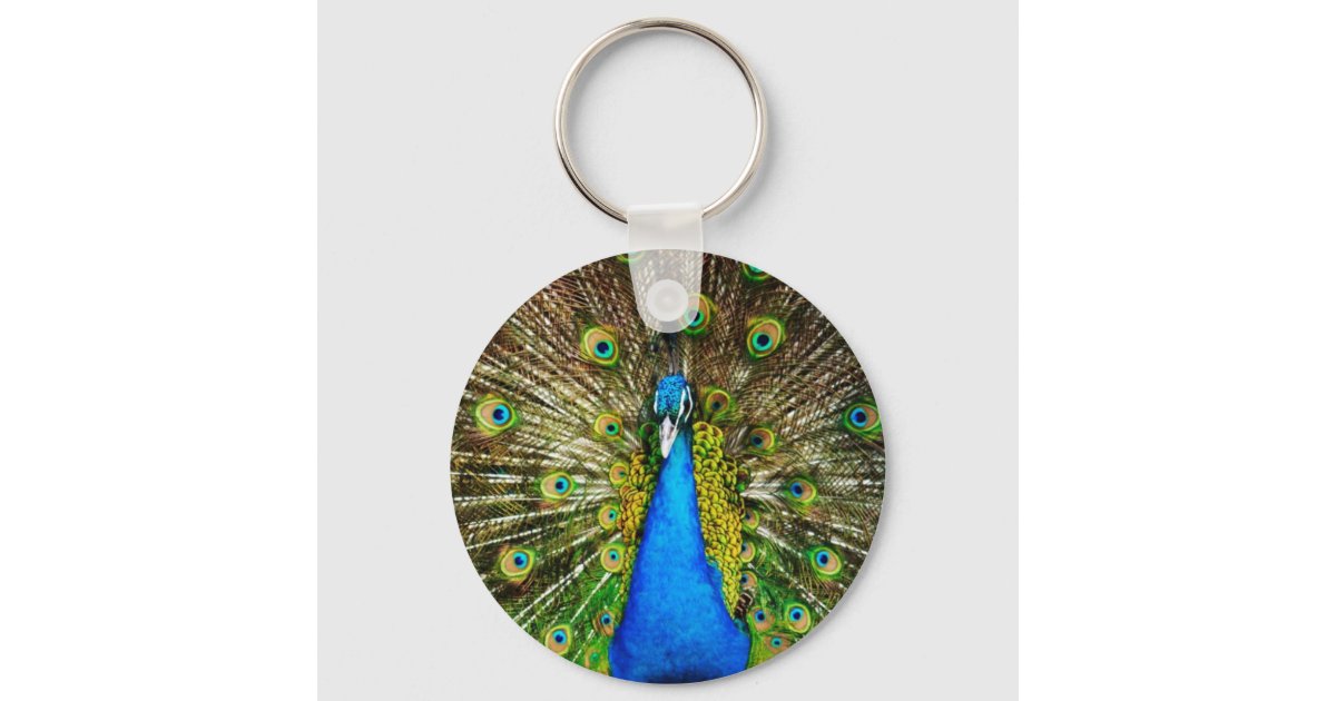 Peacock Keychain | Zazzle