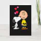 Peanuts - And Charlie Dog Kisses Valentine Wishes Card | Zazzle
