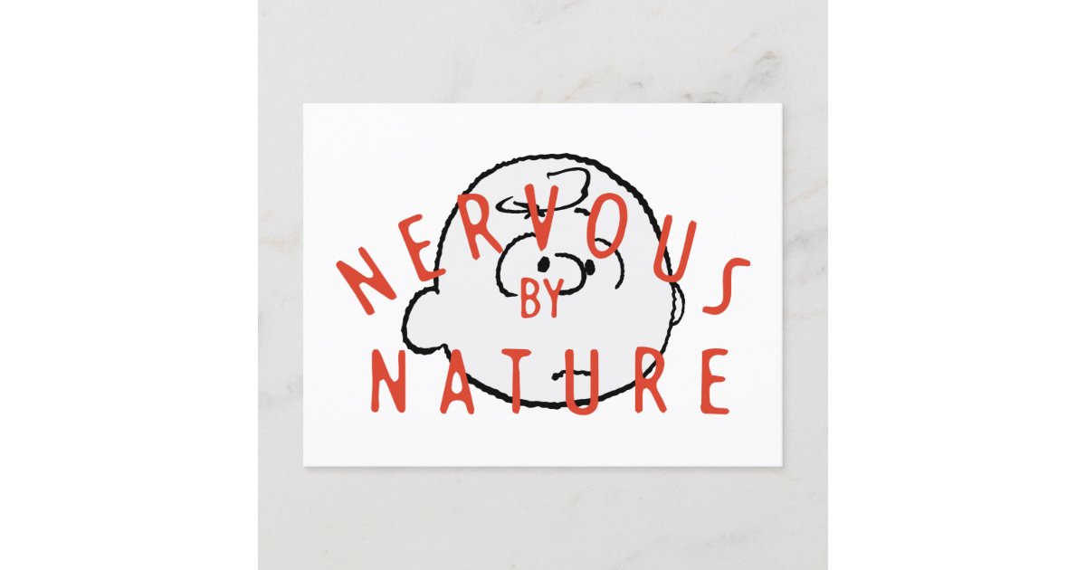 Peanuts | Charlie Brown Nervous By Nature Postcard | Zazzle