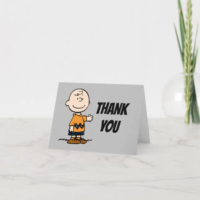 Peanuts | Charlie Brown Thank You Card | Zazzle