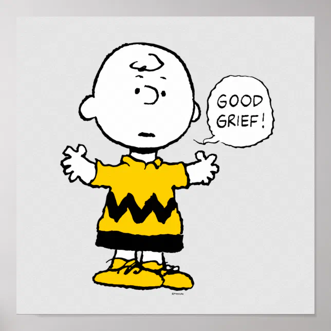 Peanuts | Good Grief Charlie Brown Poster | Zazzle