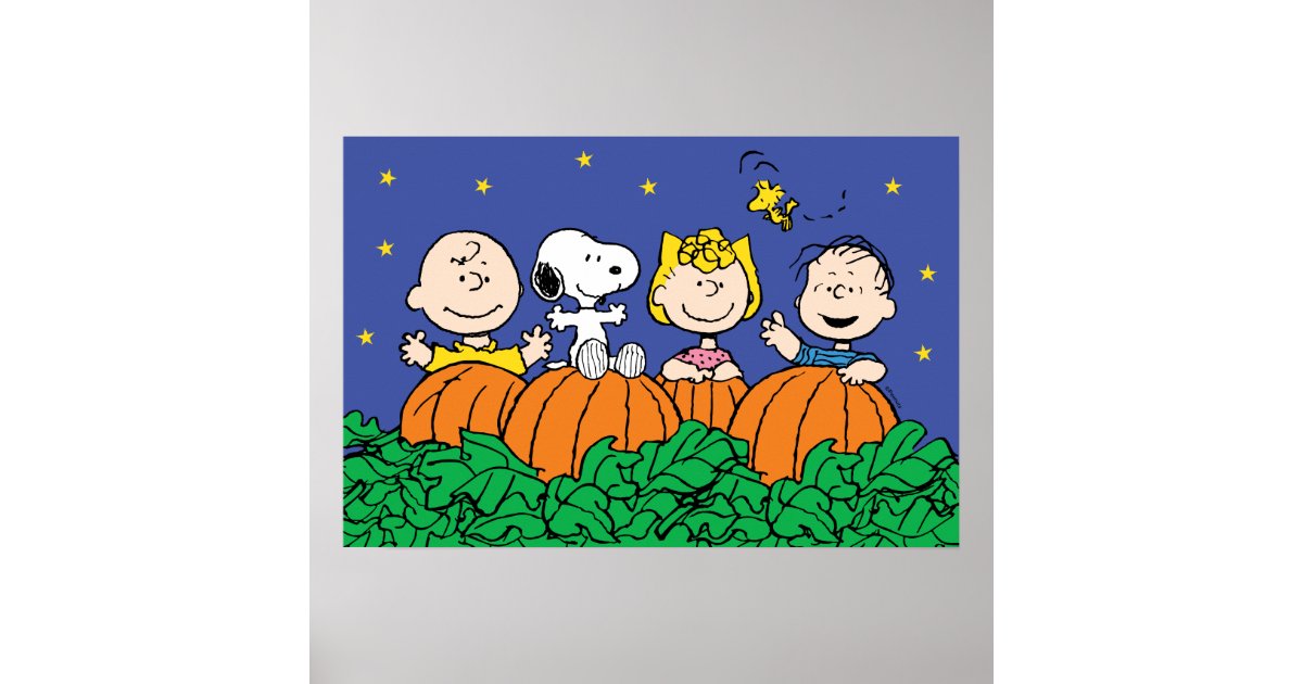Peanuts | It's The Great Pumpkin Charlie Brown Poster | Zazzle