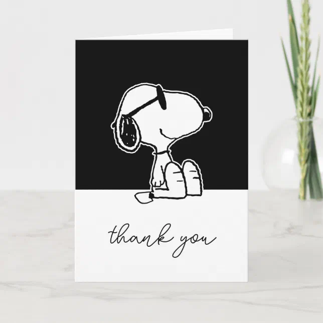 Peanuts | Snoopy Heart Sunglasses Thank You Card | Zazzle
