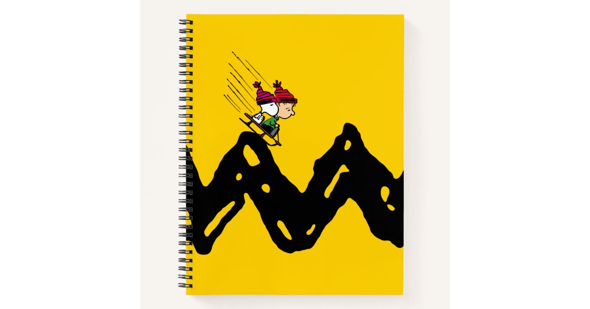 Peanuts | Snoopy & Linus Sled Ride Notebook | Zazzle