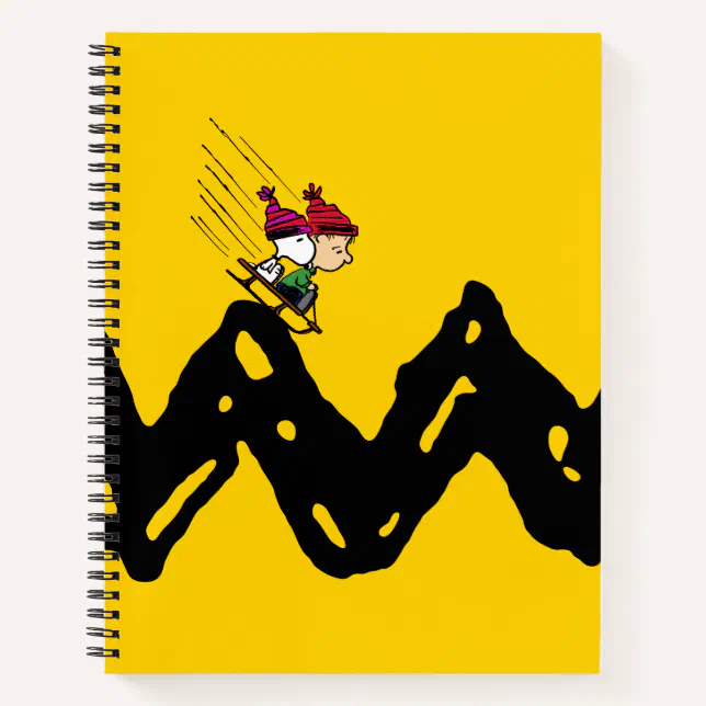Peanuts | Snoopy & Linus Sled Ride Notebook | Zazzle
