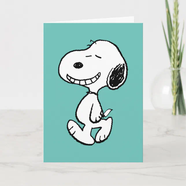 Peanuts | Snoopy Smile | Add Your Photo Card | Zazzle