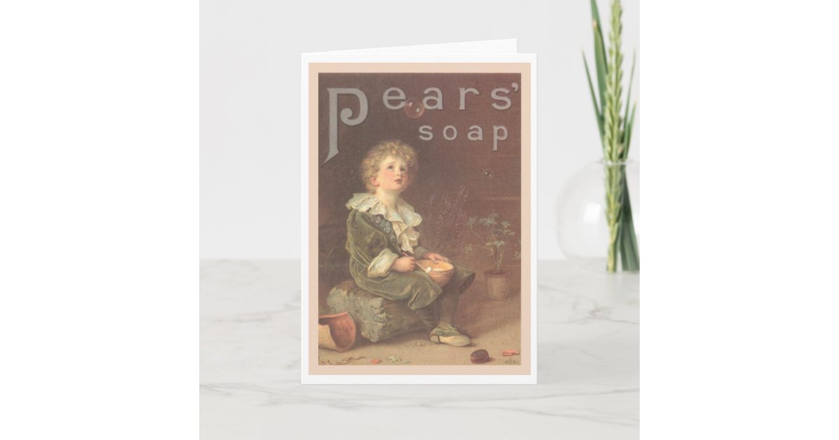 Pears Soap Bubbles Ad Card | Zazzle
