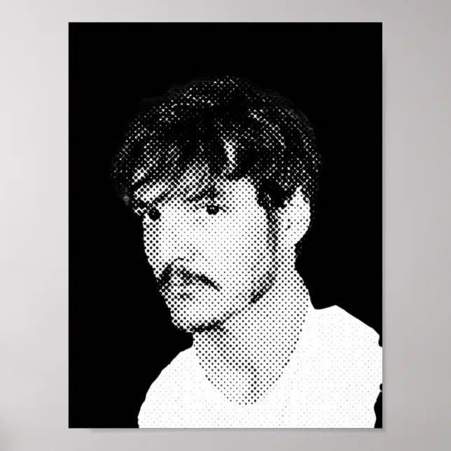 Pedro Pascal half Tone Vintage Art Poster | Zazzle