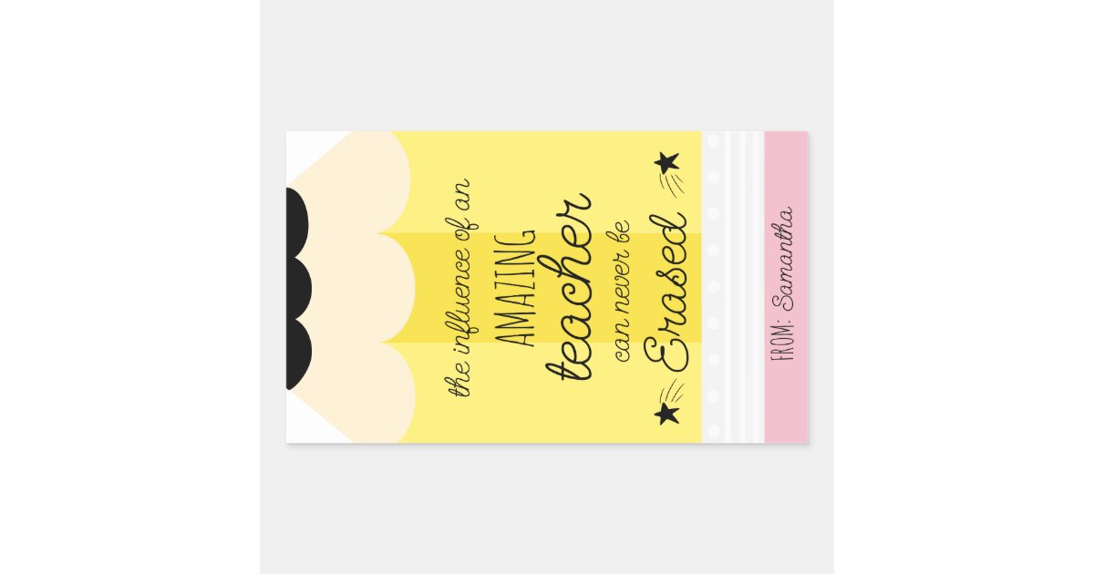 Pencil Teacher Appreciation Gift Sticker | Zazzle