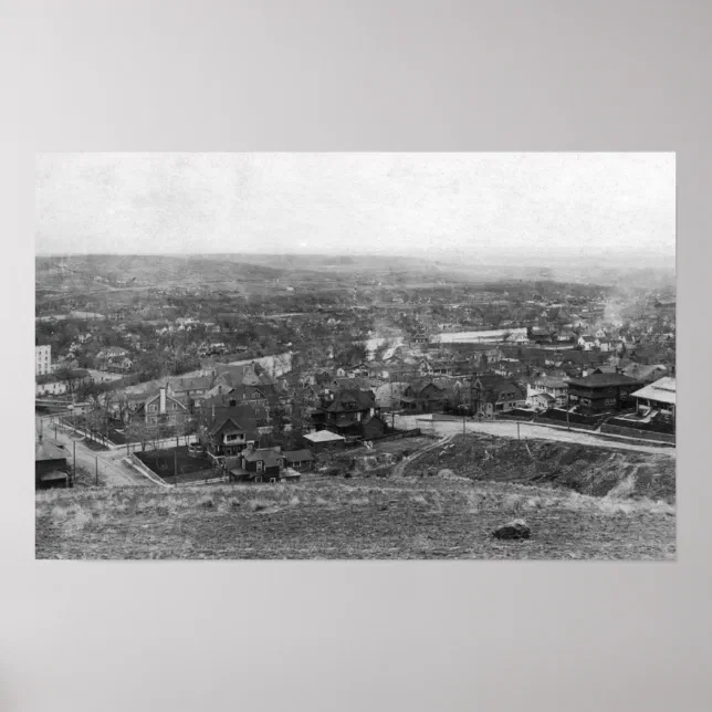 Pendleton, Oregon Birds Eye View Photograph Poster | Zazzle