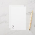 Penguin - fun simple fresh ink line drawing art stationery | Zazzle