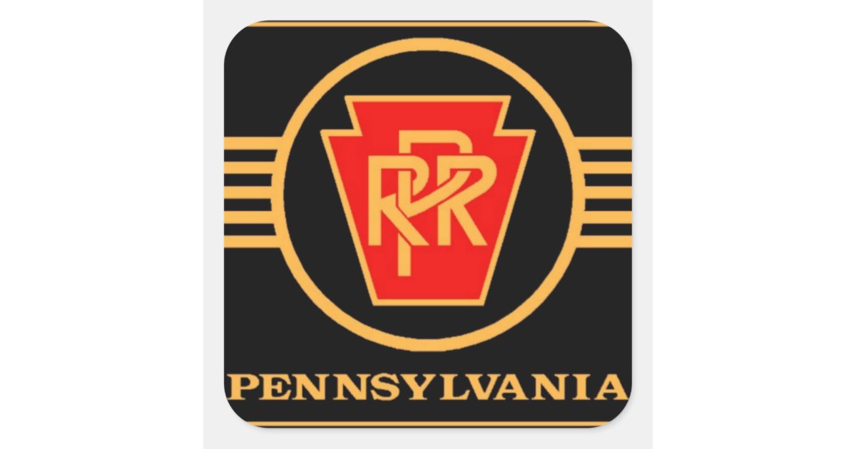 Pennsylvania Railroad Logo, Black & Gold Sticker | Zazzle