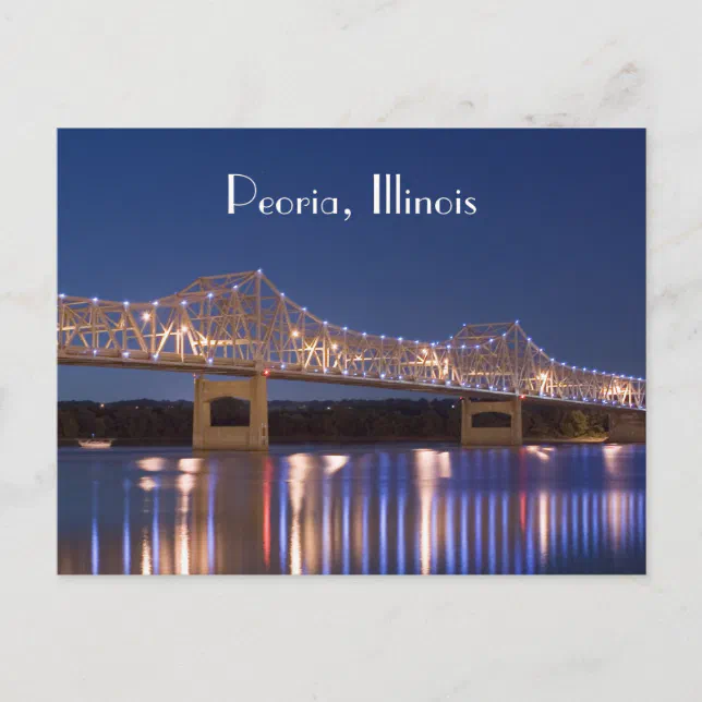 Peoria Illinois Murray Baker Bridge PostCard | Zazzle