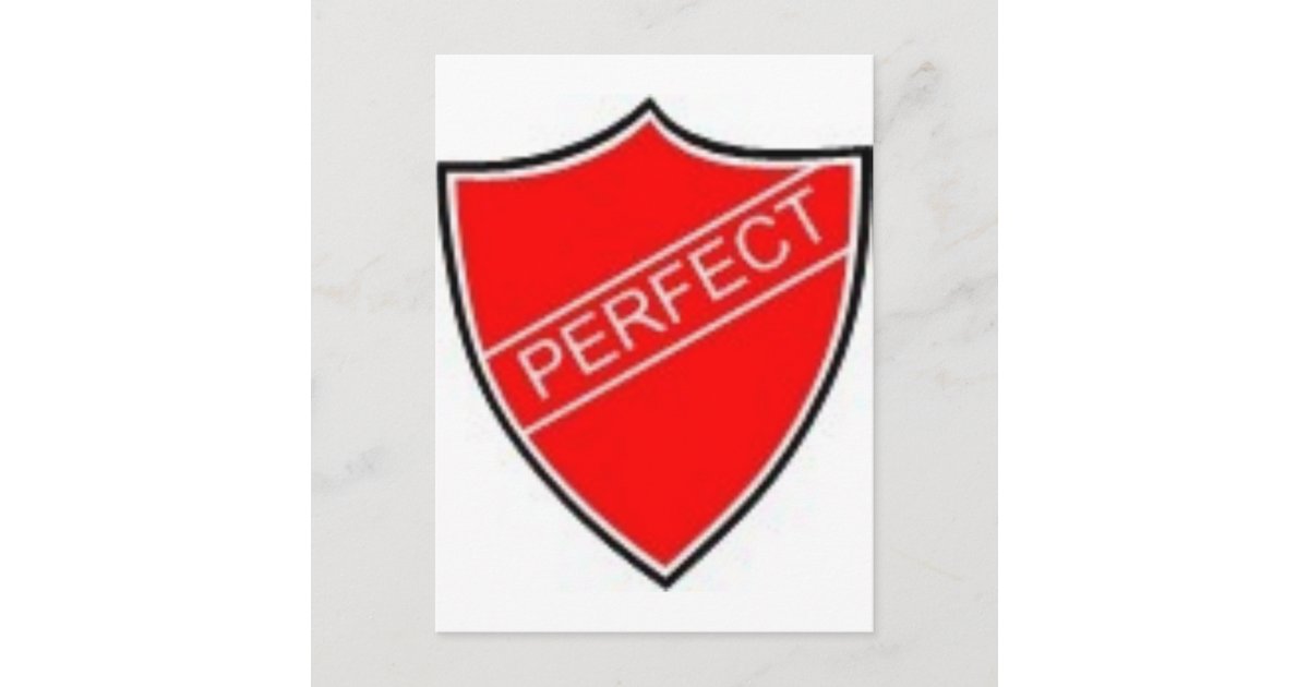 Perfect Prefect Badge Red Postcard | Zazzle