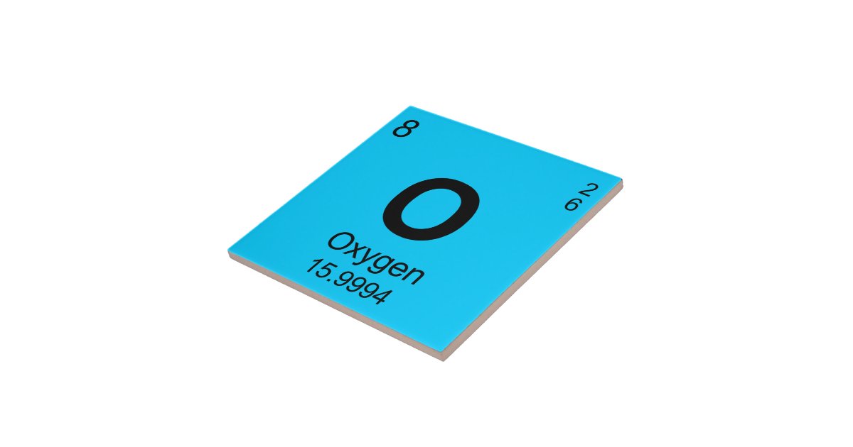 Periodic Table of Elements (Oxygen) Tile | Zazzle