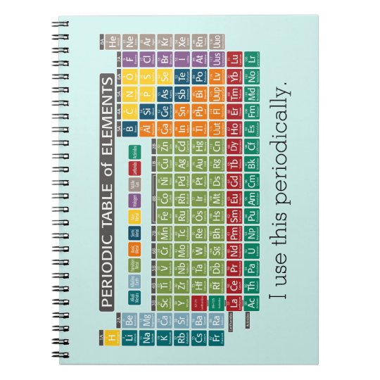 Periodically Periodic Table of Elements Notebook | Zazzle.co.uk