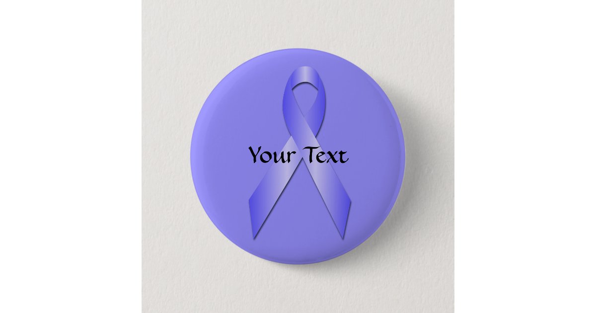 Periwinkle Awareness Ribbon Button Template | Zazzle